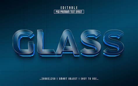 Glass 3D Editable Psd Text Effect Style Graphic By Mdjahidul99519