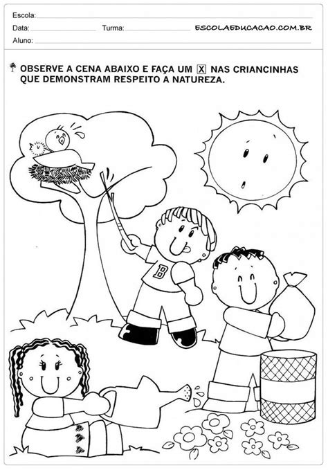 40 Atividades sobre o Meio Ambiente para Educação Infantil para Imprimir