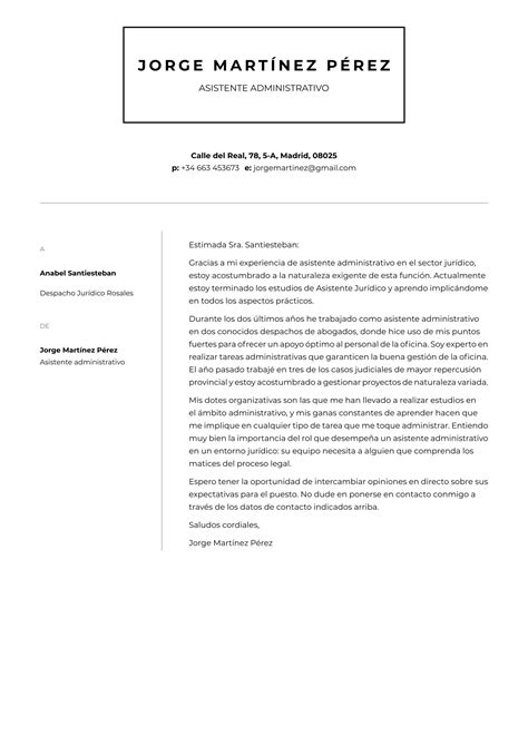 Ejemplo de carta de presentación de administrativo cvapp es