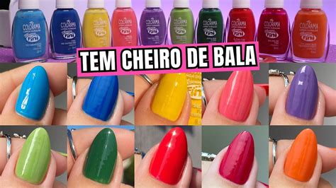 LANÇAMENTO ESMALTES COLORAMA X FINI Tem cheiro de bala fini YouTube