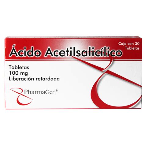 Ácido Acetilsalicílico 100 mg 30 tabletas MEDYMAS