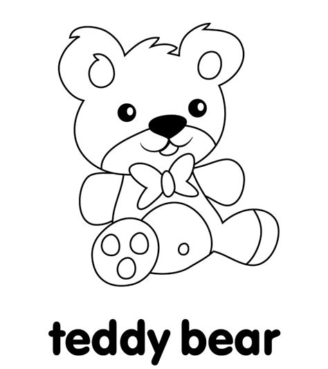 Coloriage Ours en peluche Dessin gratuit à imprimer