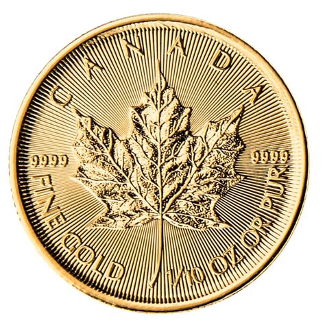 1 10 Oz Canadian Gold Maple Leaf Coin MF Bullion Canada