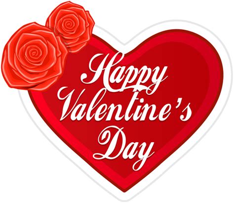 Feliz Día de San Valentín Corazón Rojo PNG transparente StickPNG
