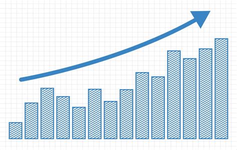 Vector Bar Graph Growth And Up Arrow Vector Art At Vecteezy