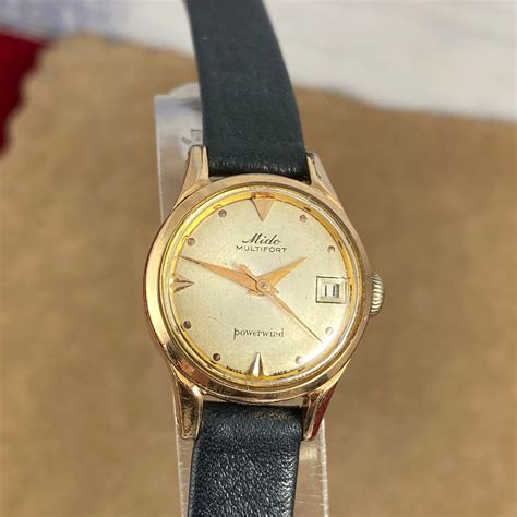 Vintage Gold Mido Multifort Swiss Watch Powerwind 7335 Etsy