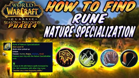 How To Find Rune Of Nature Specialization L Season Of Discovery Phase