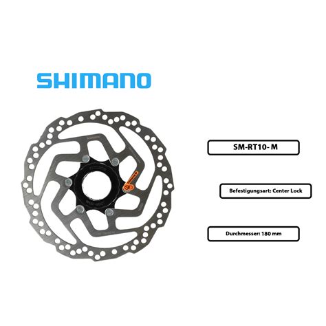 SHIMANO Brems Scheibe Center Lock SM RT10 M Disc 180mm Durchmesser