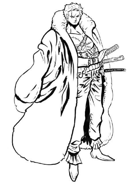 Desenhos Do Roronoa Zoro Para Imprimir E Colorir Pintar