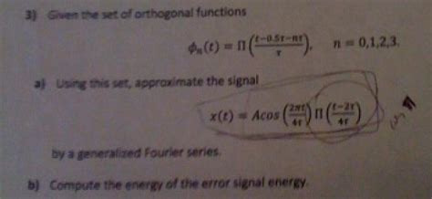 given the set of orthogonal functions using this