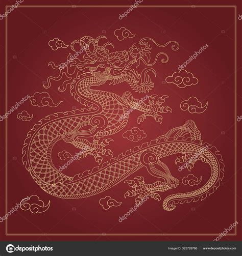 中国古代龙的艺术设计 图库矢量图像 marklys 325728786
