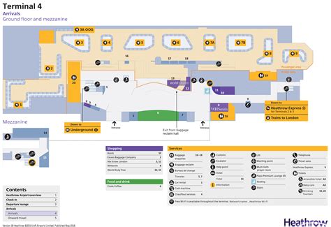 Heathrow Airport Map LHR Printable Terminal Maps Shops Food