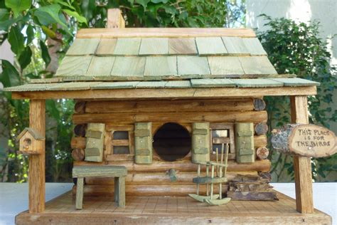 LOG CABIN BIRDHOUSE By Rdsoifer On Etsy