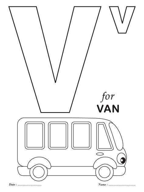Letter V Coloring Pages