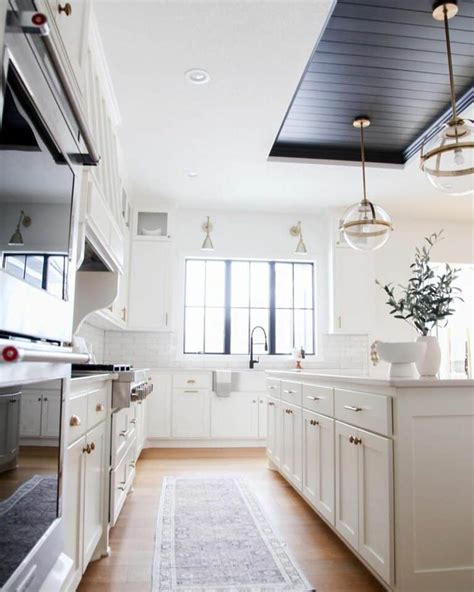 Recessed Kitchen Ceiling With Black Paneled Shiplap Soul Lane