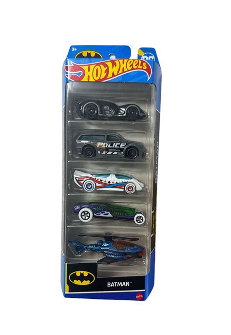 Hot Wheels BATMAN 5 Pack HTV44 DC COMICS Joker Car Free Bonus