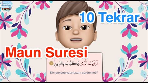 Nurettin Le Maun Suresi 10 Tekrar Ezber Dualar YouTube