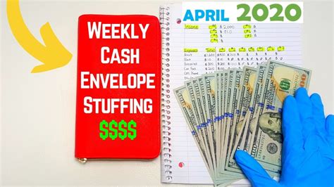 Cash Envelope Sinking Funds Stuffing April 2020 Weekly Cash