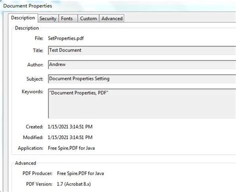 set pdf document properties using java by andrew wilson medium