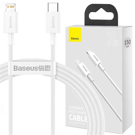 BASEUS KABEL USB C SZYBKIE ŁADOWANIE DO LIGHTNING IPHONE 12 13 14 PD