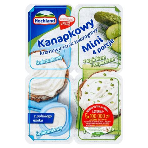 Hochland Kanapkowy mini serek twarogowy śmietankowy i z ogórkiem i