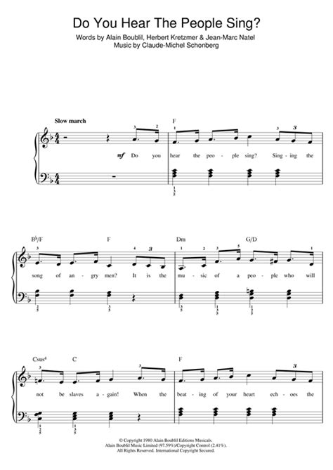 Do You Hear The People Sing From Les Miserables Sheet Music By