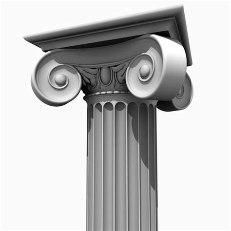Ionic Column D Model Cgtrader
