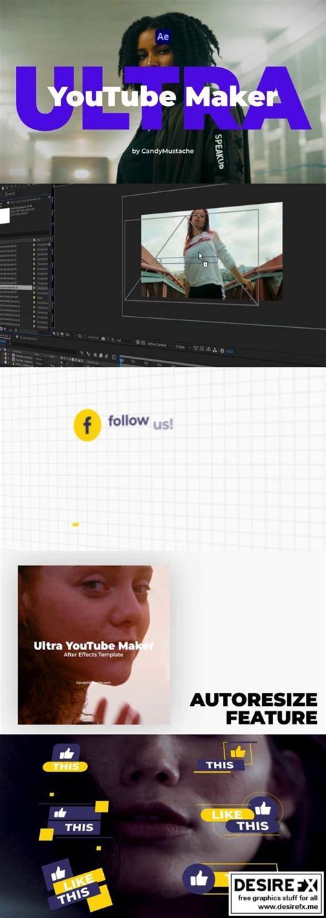 Desire FX 3d Models Videohive Ultra YouTube Maker After Effects