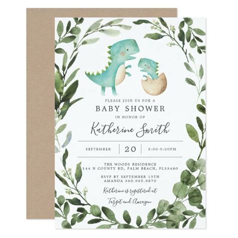 Invitación Dinosaurs Baby Shower Invitation Zazzle Dinosaur