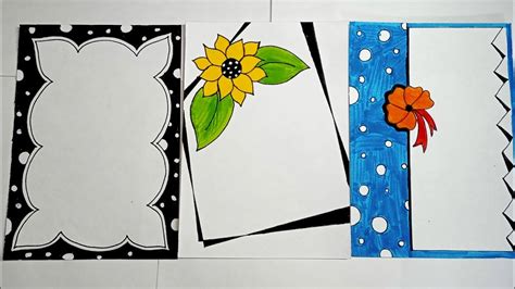 EASY BORDER DESIGNS PROJECT WORK DESIGNS CORNER AND SIDE BORDER