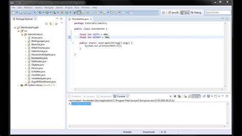 1 14 Java Programmierung Konstanten YouTube