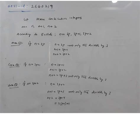 prove that one out of every three consecutive integer is divisible by 3