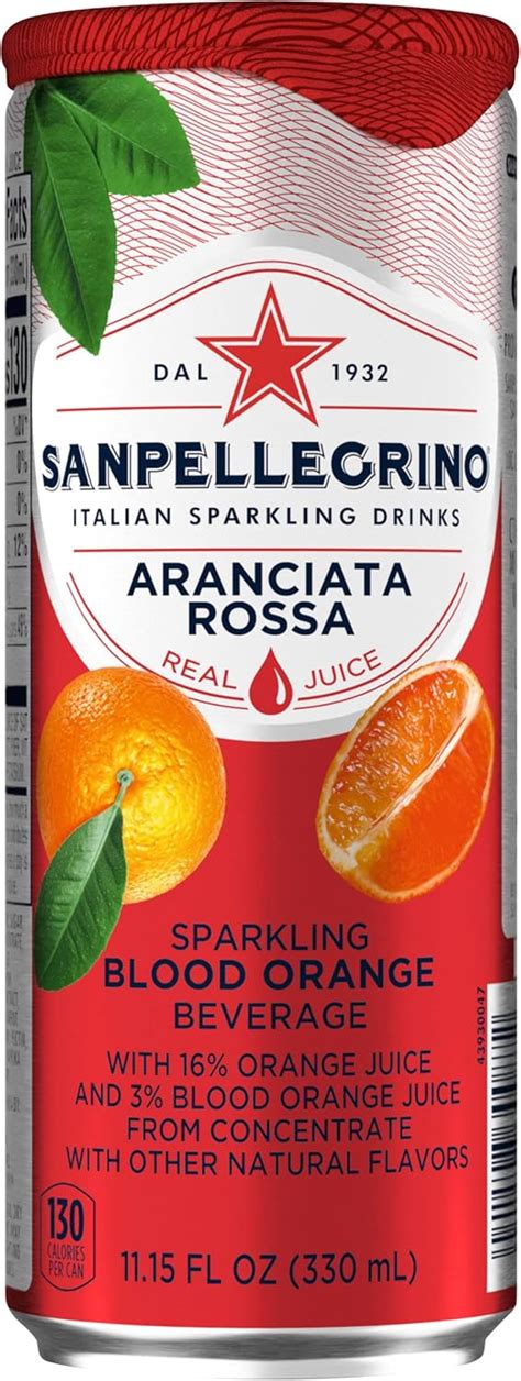 San Pellegrino Sparkling Fruit Beverages Aranciata Rossa Blood Orange