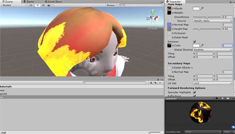 how to setup emissive map in unity cg cookie