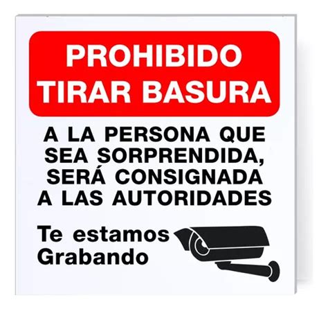 Piezas Se Alamiento Prohibido Tirar Basura X Letrero Meses Sin