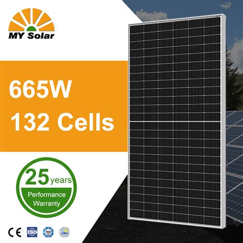 My Solar 132 Cells 665W 665 Watt Wattage Monocrystalline Photovoltaic