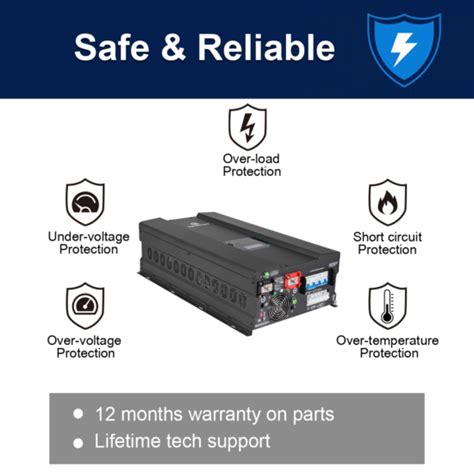 Power Inverter Charger Pure Sine 48Vdc 18000W 120 240V