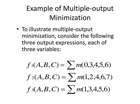 ppt multiple output sop minimization powerpoint presentation free download id 1769776