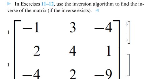 solved in exercises 11 12 use the inversion algorithm to