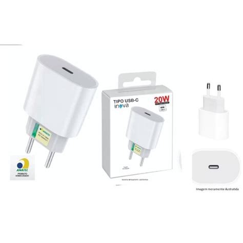 Fonte Carregador Usb C Apple W Turbo Para Iphone Tipo C Original