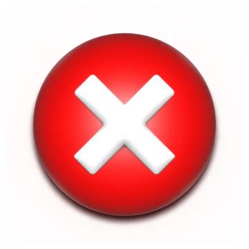 Flat Round X Mark Red Icon Cross Symbol Isolated On White Off
