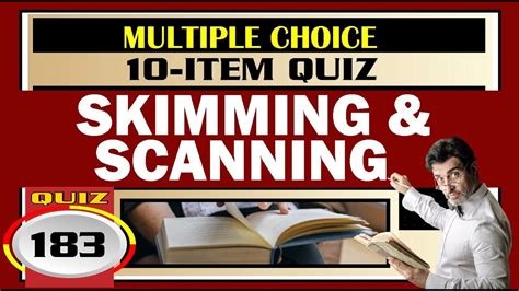 Quiz 183 SKIMMING AND SCANNING YouTube
