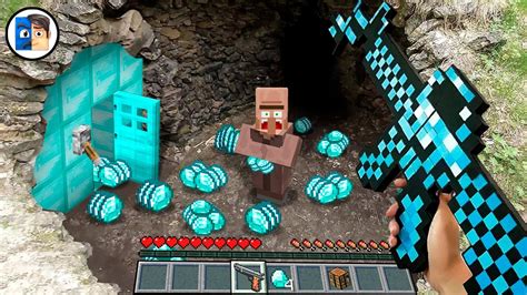 Minecraft RTX In Real Life POV SECRET VILLAGER BASE Realistic