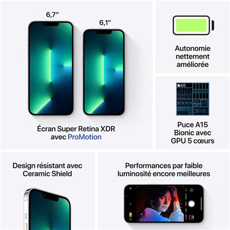 Apple iPhone 13 Pro 128 Go Argent Bon état Occasion Welcom