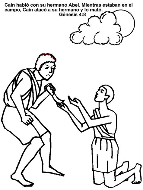 Laminas De La Biblia Para Colorear Imprimir Y Recortar Cain Y Abel