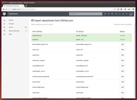 gitlab 7 7 and gitlab ci 5 4 with github importer and oauth authorization gitlab