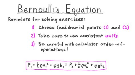 bernoulli equation calculator