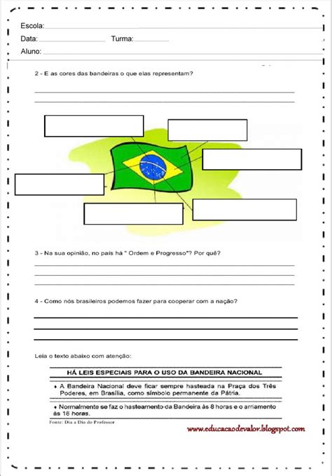 Atividades Dia da Bandeira Para Imprimir SÓ ESCOLA