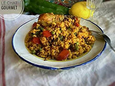 Poulet au riz à lespagnole Arroz con pollo de Le Chat Gourmet et ses