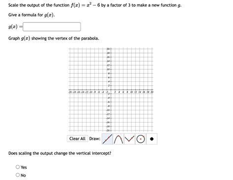 solved scale the output of the function f x x2−6 by a